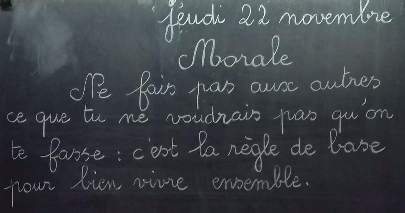 Les leçons de morale à l’école – 1 – – AMAE